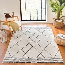 Teppich LIVABLISS, B:200cm H:14mm L:275cm, schwarz-wei&szlig;, Kunstfaser, Wohnzimmer, Teppiche, "HABANA"