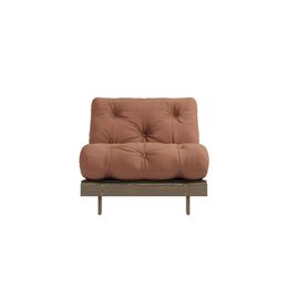 Daybett Karup Design, B:90cm H:85cm, braun, Bezug: 80% Baumwolle, 20% Polyester, Daybetten, "Daybett Roots Schlafsofa – Gästebett & Sofa aus