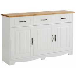 Sideboard Home Affaire, B:148cm H:89cm T:37cm, gelb, Wohnzimmer, Sideboards, "Trinidad", Kommode, Breite 148 cm