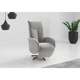 Sit & More TV-Sessel SIT & MORE, B:75cm H:110cm T:82cm, grau, 100% Polyester, Sessel, "Juma, inkl. Drehfunktion & Kopfteilverstellung", Höhe Armlehne 62 cm,