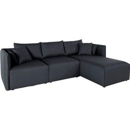 Ecksofa OTTO HOME, B:262cm H:74cm T:172cm, grau, Samtoptik (100% Polyester);Struktur (100% Polypropylene);Webstoff (100% Polyester);Struktur fein
