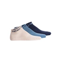 Emporio Armani Herren Sneakersocken "Socken 3er Pack", Gr. 44, blau, Obermaterial: 72% Baumwolle CO. 26% Polyamid PA. 2% Elasthan EL., Socken