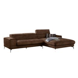Ecksofa W.Schillig, B:303cm H:70cm T:193cm, braun, Stoff S37 (100% Polyester): Luxus-Microfaser in Lederoptik, Wohnzimmer, Sofas, "piedroo,