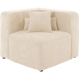 Sofa-Eckelement Home Affaire, B:93cm H:76,5cm T:93cm, beige, 100% Polyester, Polsterelemente, "Sundstrup", Modulserie, individuelle Zusammenstellung