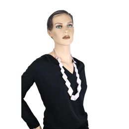 Damen Lange Kette "Raute", lila, Basic, Collezione Alessandro, Holz, Halsketten, aus Holzperlen in Rautenform