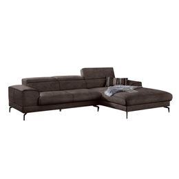 Ecksofa W.Schillig, B:303cm H:70cm T:193cm, braun, Stoff S37 (100% Polyester): Luxus-Microfaser in Lederoptik, Wohnzimmer, Sofas, "piedroo,