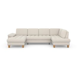 Sit & More Wohnlandschaft SIT & MORE, B:338cm H:88cm T:172cm, beige, 90% Polyester 10%Polyamid, Sofas, "Westham U-Form", wahlweise mit Bettfunktion, Bettkasten,