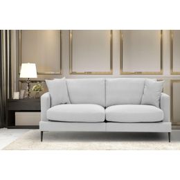 2-Sitzer Home Affaire, B:151cm H:80cm T:97cm, silber, Samtoptik (100% Polyester);Struktur (100% Polyester), Sofas, "Cozy elegantes Designsofa, Maße