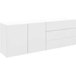 borchardt M&ouml;bel Sideboard BORCHARDT M&Ouml;BEL, B:152cm H:53cm T:35cm, wei&szlig;, Spanplatte, Wohnzimmer, Sideboards, "Sophia", Breite 152 cm, zur Wandmontage