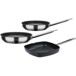 GSW Pfannen-Set "Le Chef PROFI", Ø 28cm, silber, Pfannen, Induktion