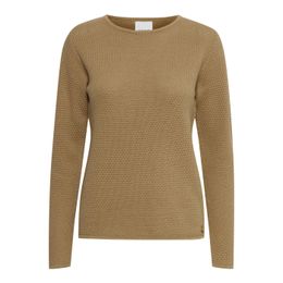 oxmo Damen Longpullover "Pullover OXHelen", braun, Gr. XL, Obermaterial: 100% Baumwolle CO., Pullover