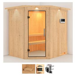 Karibu Sauna "Laila", Saunaofen, externe Steuerung, 3,6 kW, beige, Saunen, Ofen 3,6 kW externe Strg.easy