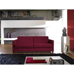 Schlafsofa Bali, B:182cm H:83cm T:100cm, rot, Wohnzimmer, Sofas, "Norwalk", in 140er und 160er Breite, 3 Varianten, auch mit Ergoflex-Lattenrost