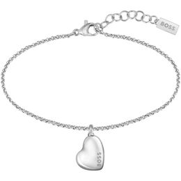 BOSS Damen Armband "HONEY", 18,5cm, Edelstahl, silber, Edelstahl, Armbänder