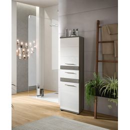 Hochschrank Welltime, B:35cm H:137cm T:31cm, wei&szlig;, FSC-zertifizierter Holzwerkstoff, Badezimmer, Schr&auml;nke, "LUCCA, TOPSELLER, H&ouml;he 137 cm, 2 T&uuml;ren, 1