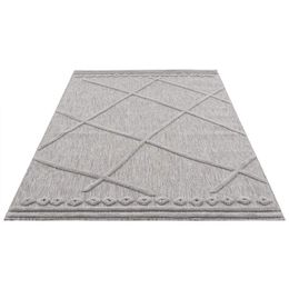 Teppich Carpet City, B:200cm H:5mm L:290cm, grau, Polypropylen (PP), Wohnzimmer, Teppiche, "In-& Outdoorteppich Santorini 58578, 3D-Effekt,