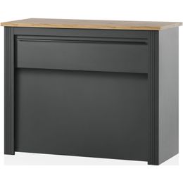 Unterschrank KOCHSTATION, B:130cm H:105cm T:60cm, grau, Küche, Schränke, "KS-Westminster", Küchentheke frei im Raum stellbar, Höhe 105 cm, exclusiv