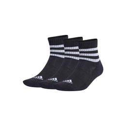 Herren Kurzsocken "Socken 3-Stripes Cushioned Sportswear Mid-Cut Socks 3er Pack", adidas originals, Gr. 46, schwarz, Obermaterial: 59% Baumwolle CO.