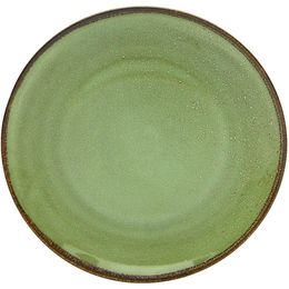 Creatable Speiseteller "Essteller NATURE COLLECTION", 27cm, gr&uuml;n, Speiseteller, Teller Set f&uuml;r 6 Personen, &Oslash; 27 cm, Steinzeug, flache Teller