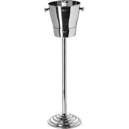 Fink Wein- und Sektk&uuml;hler "ALVARO, mit abnehmbarem Eiseimer, &Oslash; ca. 26,5 cm", H:82cm &Oslash;:26,5cm, silber, Eisk&uuml;bel, Flaschenk&uuml;hler mit St&auml;nder, H&ouml;he ca.