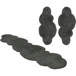 Bettumrandung my home, H:25mm, grau, Obermaterial: 100% Polyester, Schlafzimmer, Bettumrandungen, "Microfaser Teppich Magong, besonders weich, sehr