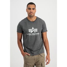 Herren T-Shirt "Basic T-Shirt BL", grau, Gr. XS, Alpha Industries, Obermaterial: 100% Baumwolle, Shirts