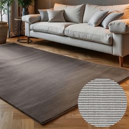 Teppich ELLE DECORATION, B:160cm H:9mm L:235cm, grau, Polypropylen, Wohnzimmer, Teppiche, "Dolomite", Wohnzimmer, Schlafzimmer, L&auml;ufer, Hoch-Tief