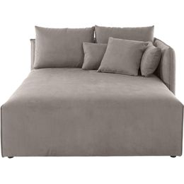 Ottomane OTTO HOME, B:138cm H:86cm T:168cm, grau, 100% Polyester, Sofas, "Nöre", Lounge-Modul - zum eigenen Zusammenstellen, Breite 138cm, Tiefe 168cm
