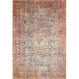 Teppich LUXOR living, B:80cm H:6mm L:150cm, rot, Polyester, Wohnzimmer, Teppiche, "Lago", faltbarer Teppich, modernes Design, waschbar, In- und