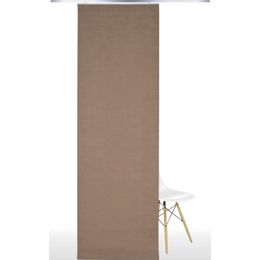 Schiebegardine Liedeco, B:60cm H:245cm, braun, Polyester, Wohnzimmer, Gardinen, HxB: 245x60, ohne Paneelwagen