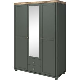 Dreht&uuml;renschrank Home Affaire, B:154cm H:216cm T:62cm, gr&uuml;n, ABS-Kunststoff, Dekorfolie, FSC-zertifizierter Holzwerkstoff, MDF, Schr&auml;nke, "Evora,