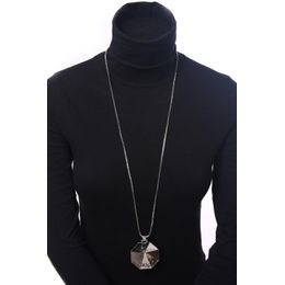Damen Lange Kette "Ramona", silber, Basic, Collezione Alessandro, Metall, Halsketten, mit geometrischem Anh&auml;nger