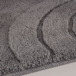 Badematte Kleine Wolke, H:25mm, grau, Polyacryl, Badematten, "&raquo;Saturn&laquo;, Badvorleger, Badezimmer Teppich", Badteppich, Uni Farben, modernes Design,