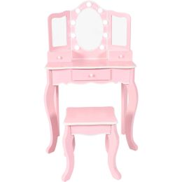 Bayer Chic 2000 CHIC2000 Kinder Schminktisch "pastellrosa", B/H/T: 31cm x 100cm x 31cm, rosa, B:31cm H:100cm T:31cm, Tische, mit gro&szlig;en LED-Lichter rund um den