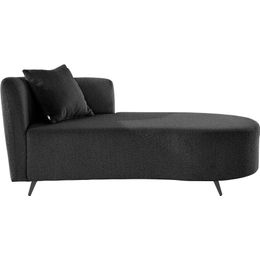 Recamiere Home Affaire, B:182cm H:82cm T:90cm, schwarz, 95% Polyester, 5% Polyacryl, Sofas, "Hulby", wahlweise mit und ohne Hocker und Armlehne links