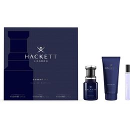 Hackett LONDON Herren Duft-Set "Hackett BESPOKE Gift Set EdP 50ml + Deo Stick 75gr", 50ml 75 g, blau, Parfüms, Holziger Duft mit Bernstein, Leder,