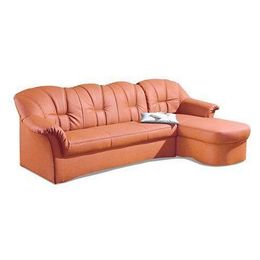 Ecksofa DOMO collection, B:235cm H:84cm T:140cm, orange, Kunstleder SOFTLUX;Luxus-Microfaser (100% Polyester);Struktur ( 90% Polyester, 10%