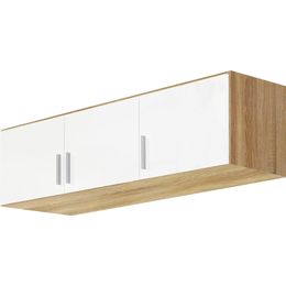 Schrankaufsatz Rauch, B:136cm H:39cm T:54cm, wei&szlig;, Holzwerkstoff, Schlafzimmer, M&ouml;belaufs&auml;tze, "Celle"