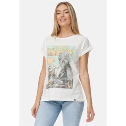 Recovered Damen T-Shirt "Star Wars The Mandalorian", beige, Gr. XXL, bedruckt, 100% Baumwolle, Shirts, im zeitlosen Design
