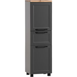 Midischrank Welltime, B:40cm H:130cm T:35cm, grau, MDF, Badezimmer, Schr&auml;nke, "Lana", Badm&ouml;bel, 40 cm breit