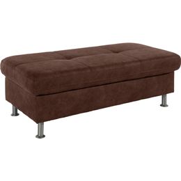 Hocker, B:136cm H:46cm T:70cm, braun, exxpo - SOFA FASHION, Luxus-Microfaser (100% Polyester), Wohnzimmer, Hocker, "Maretto Bankhocker mit tollem