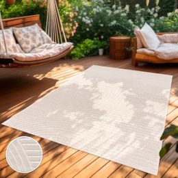 Teppich Paco Home, B:200cm H:10mm L:290cm, beige, Polypropylen, Wohnzimmer, Teppiche, "Cotton 233", Kurzflor, Uni Farben, Hoch-Tief-Effekt,