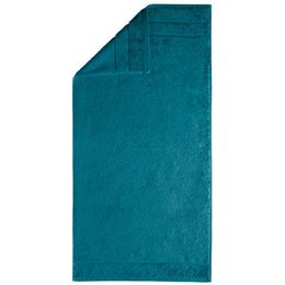 Badetuch Egeria, B:75cm L:160cm, blau, Walkfrottee, Obermaterial: 100% Baumwolle, Handt&uuml;cher, "Prestige", Uni Programm mit Streifenbord&uuml;re, SUPIMA