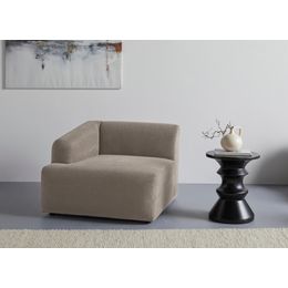 Sessel, B:96cm H:74cm T:96cm, beige, LeGer Home by Lena Gercke, 100% Polyester, Wohnzimmer, Sessel, "LYZA mit Armlehne links oder rechts, Ma&szlig;e B/T/H: