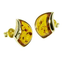 OSTSEE-SCHMUCK Damen Paar Ohrstecker "OSTSEE-SCHMUCK Ohrstecker Jula Ohrstecker Jula", 14x11mm, Gelbgold 333, gelb, Gelbgold 333, Ohrringe