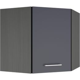 Eckh&auml;ngeschrank KOCHSTATION, B:60cm H:57cm T:60cm, grau, Spanplatte, K&uuml;che, Schr&auml;nke, "KS-Milan", Eckh&auml;ngeschrank 60x60 cm, matte oder hochgl&auml;nzende