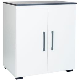 Kombikommode Home Affaire, B:85cm H:92cm T:50cm, schwarz-wei&szlig;, Hartfaserplatte, Holzwerkstoff, Kunststoff, Schlafzimmer, Sideboards, "Borneo 10 WA