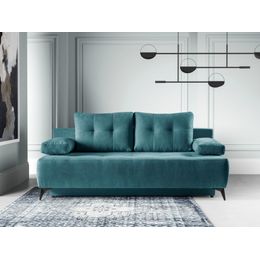 Schlafsofa WERK2, B:206cm H:97cm T:98cm, blau, 92% Polyester, 8% Nylon, Kinderzimmer, Sofas, "Oakland Bettsofa Breite 206cm, Liegefläche 202/145cm",