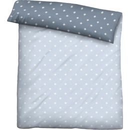 Wendebettbezug Biberna, B:155cm L:220cm, blau, Mako-Satin, Obermaterial: 100% Baumwolle, Bettbezüge, "Mix & Match in Größe 135x200 oder 155x220 cm",