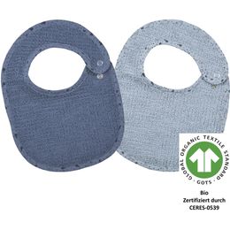 W&ouml;rner W&Ouml;RNER Baby L&auml;tzchen "at home Druckknopflatz 22x29 cm 2er Set", blau, Baumwolle, L&auml;tzchen, Biobaumwolle, maschinenwaschbar, trocknergeeignet